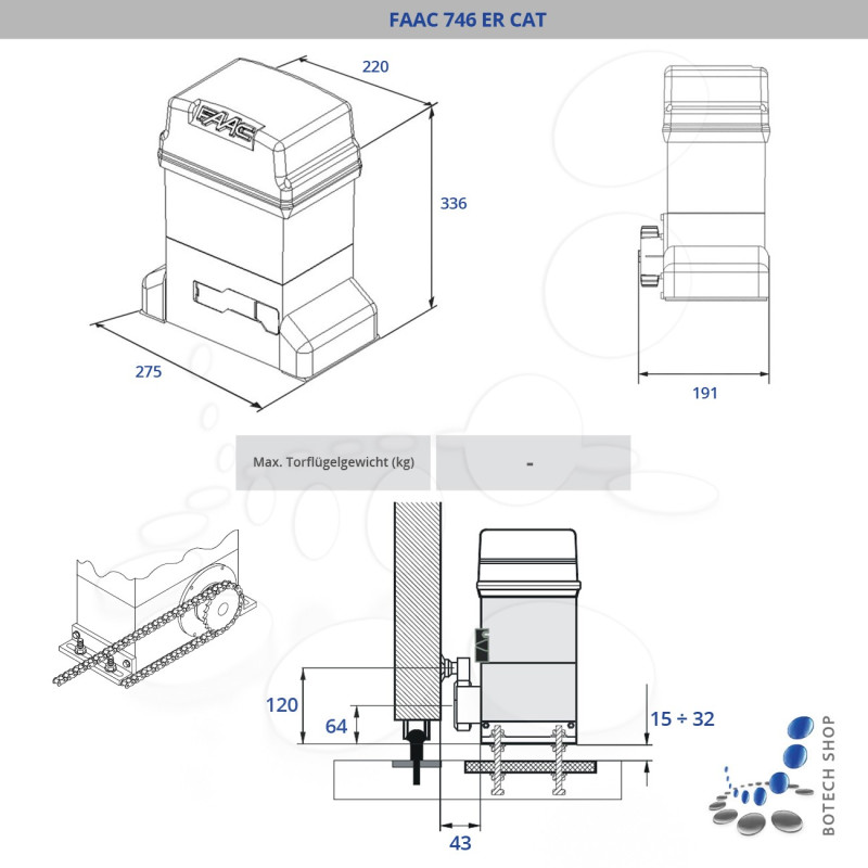 Schiebetorantrieb FAAC 746 ER CAT